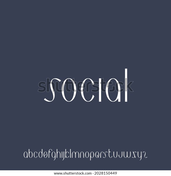 SOCIAL.Conjunto de vectores de letras de: vector de stock (libre de ...