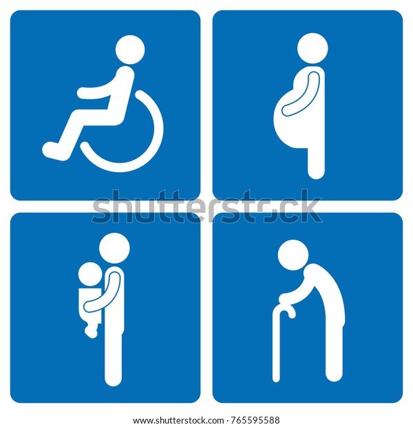 Socially Vulnerable Pictogram Set stockvector (rechtenvrij) 765595588