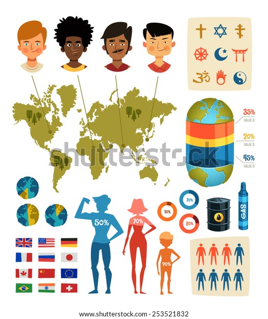 Society Geopolitics Infographic Elements Vector Illustration Stock ...