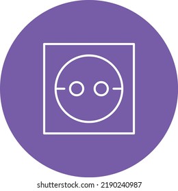 Socket Line Circle Icon Vector Image Stock Vector (Royalty Free ...