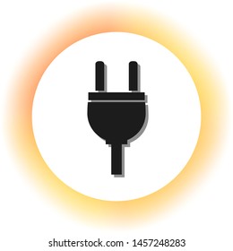 Socket Sign Illustration Dark Icon Shadow Stock Vector (Royalty Free ...