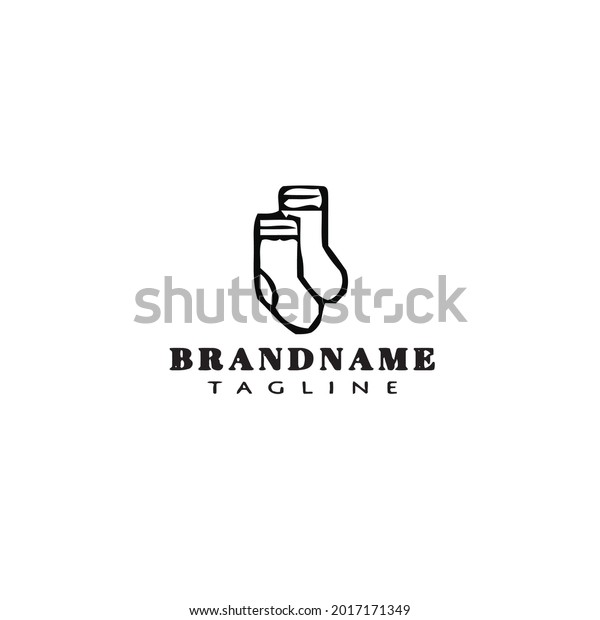 Socks Logo Icon Cartoon Design Template Stock Vector (Royalty Free ...