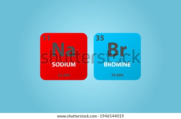 Sodium Bromide Nabr Molecule Simple Molecular Stock Vector (Royalty ...