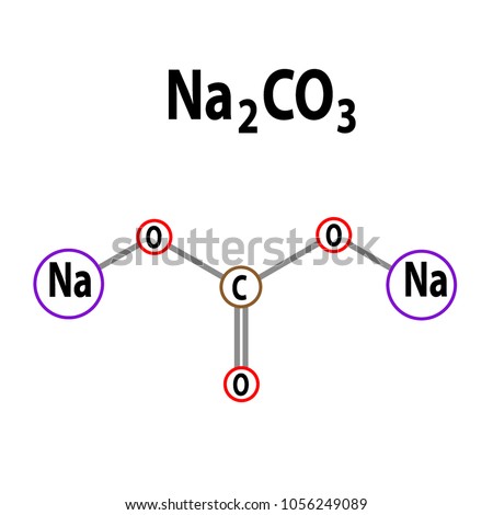 Sodium Carbonate 2 D Structure Na 2 CO 3 Stock Vector (Royalty Free ...