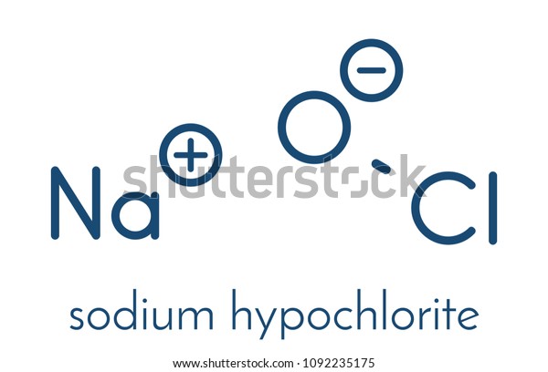 Sodium Hypochlorite Naocl Molecule Aqueous Solution Stock Vector ...