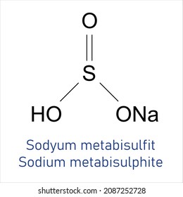 Sodium Metabisulfite Molecule Structure Stock Vector (Royalty Free ...