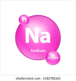Sodium Natrium Na Icon Structure Chemical Stock Vector (Royalty Free ...