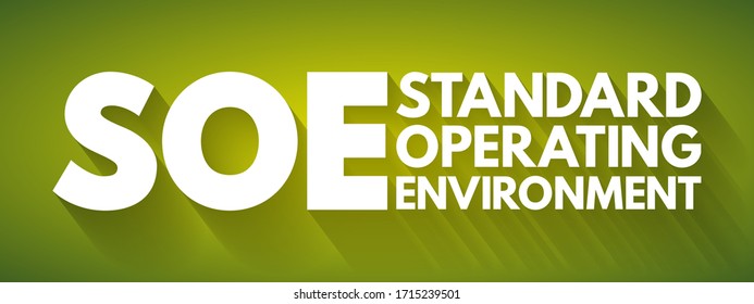 Soe Standard Operating Environment Acronym Technology Stock Vector ...