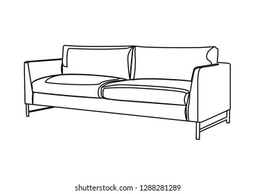 Set Hand Drawn Couch Vector Sketch Stock Vector (Royalty Free) 477034600