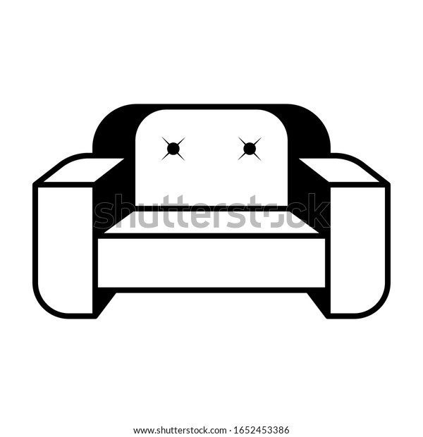Sofa Icon Vector Sign Symbols On Stock Vector (Royalty Free) 1652453386 ...