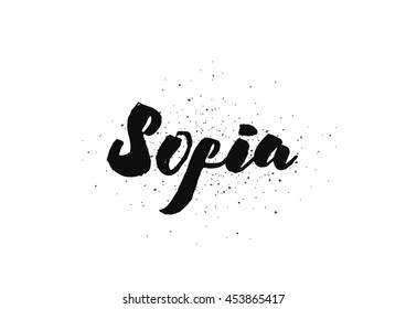 Sofia Bulgaria Capital City Typography Lettering Stock Vector (Royalty ...