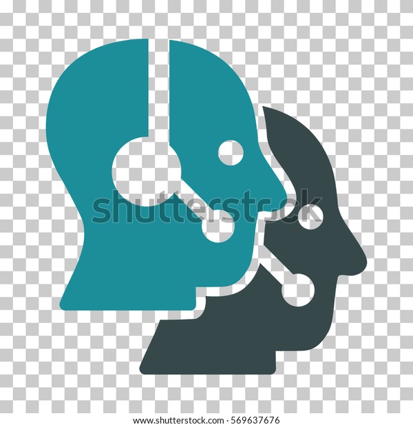 Soft Blue Call Center Operators Interface Stock Vector (Royalty Free ...