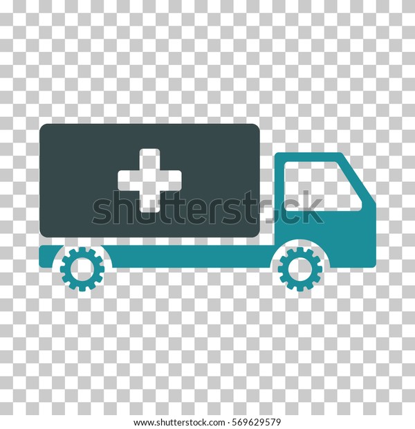 Soft Blue Service Car Toolbar Pictogram Stock Vector (Royalty Free ...
