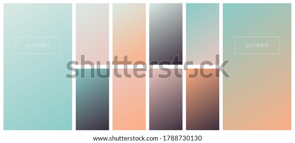 Soft Color Gradient Backgrounds Modern Screen Stock Vector (Royalty ...