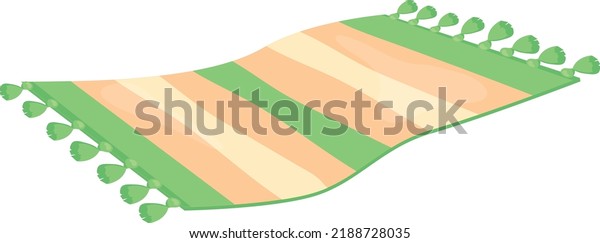 Soft Striped Floor Rug Cartoon Wool Stock Vector (Royalty Free ...