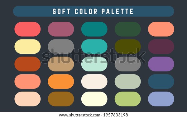 Soft Vector Color Palette Stylish Design Stock Vector (Royalty Free ...