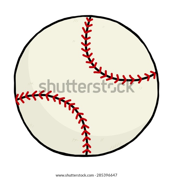 Softball Cartoon Vector Illustration Hand Drawn Stock Vector (Royalty ...