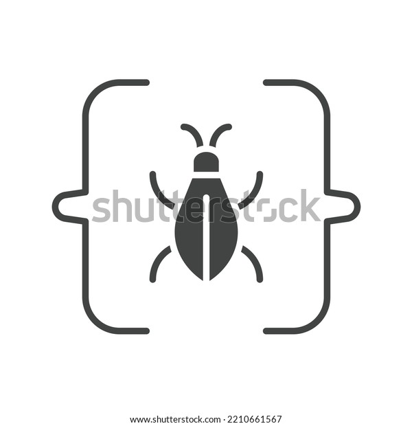 Software Bug Icon Vector Image Can Stock Vector Royalty Free 2210661567 Shutterstock