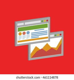 Software Info Graphic On Red Backgroundvector Stock Vector (Royalty ...