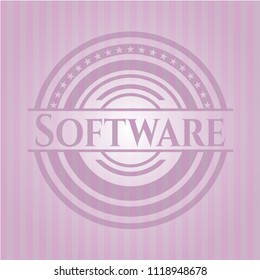 Hardware Retro Pink Emblem Vector Illustration Stock Vector (Royalty ...