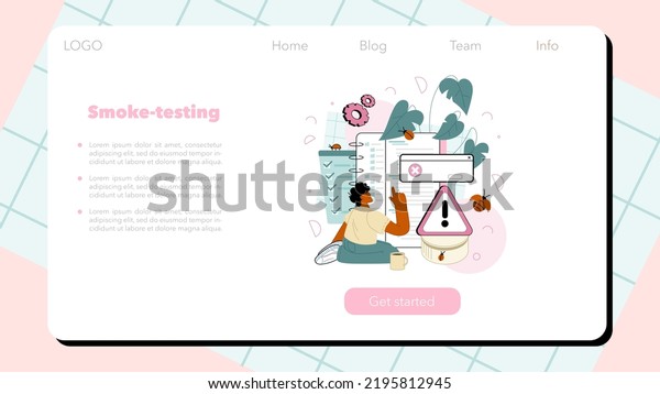 Software Tester Web Banner Landing Page Stock Vector (Royalty Free ...