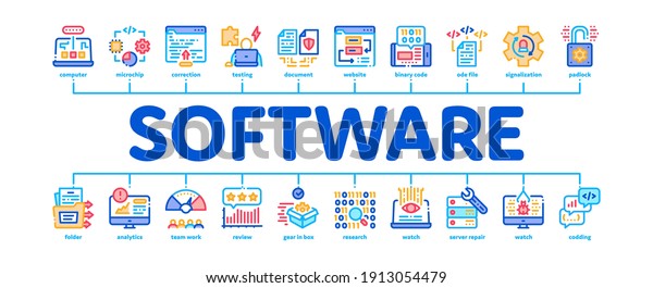 Software Testing Analysis Minimal Infographic Web Stock Vector (Royalty ...