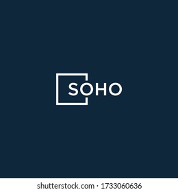 Soho Square Frame Letter Logo Design Stock Vector (Royalty Free ...