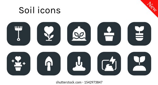 Soil Icon Set 10 Filled Soil Stock Vector (Royalty Free) 1542973847 ...