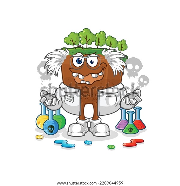 Soil Layers Mad Scientist Illustration Character Stock Vector (Royalty ...