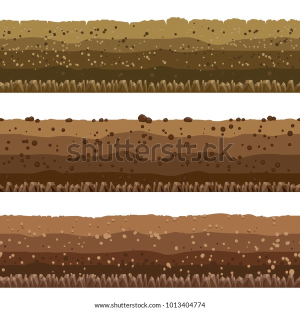 Soil Layers Seamless Underground Earth Surface: เวกเตอร์สต็อก (ปลอดค่า ...