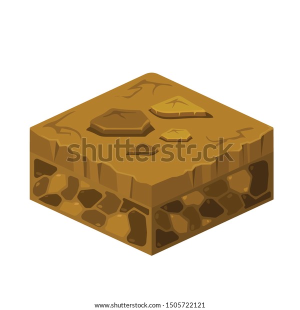 Soil Layers Vector Isometric Element Platform Stock Vector (Royalty ...