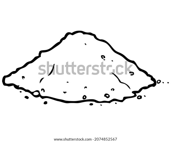 Soil Line Vector Illustrationisolated On White: เวกเตอร์สต็อก (ปลอดค่า ...