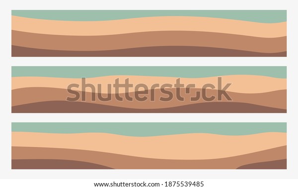 Soil Rock Layers Set Geological Subsurface: เวกเตอร์สต็อก (ปลอดค่า ...