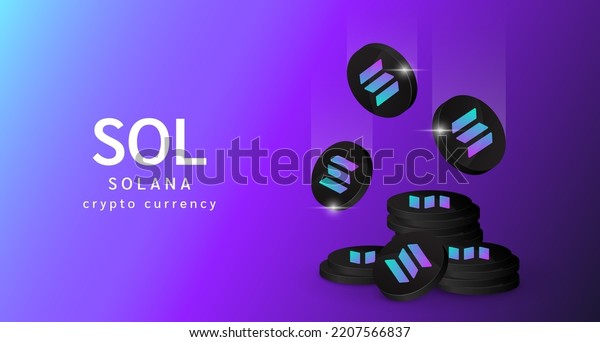 Solana Coin Falling Flying Pile Coins Stock Vector (Royalty Free ...