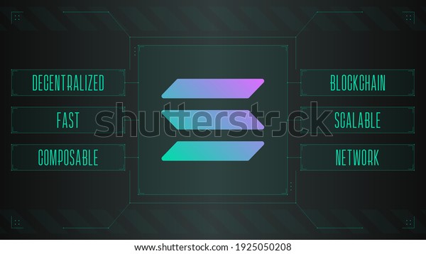 Solana Cryptocurrency Colorful Gradient Logo Infographic Stock Vector ...