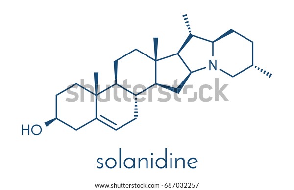 Solanidine Potato Toxin Molecule Skeletal Formula Stock Vector (Royalty ...