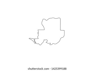 Solano County Outline Map California Region Stock Vector (Royalty Free ...