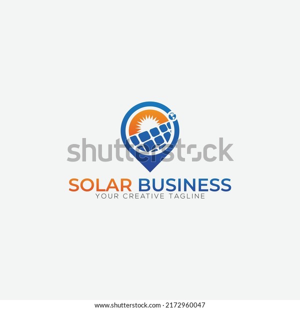 Solar Business Logo Design Vector: เวกเตอร์สต็อก (ปลอดค่าลิขสิทธิ์ ...