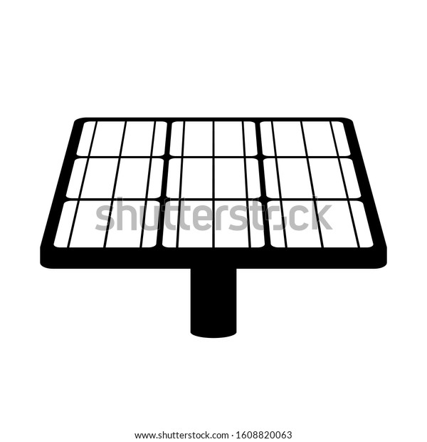 Solar Cell Panel Icon Black Color Stock Vector (Royalty Free ...