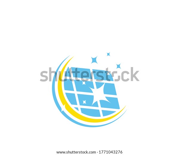 Solar Cleaning Service Logo Design Template Stock Vector (Royalty Free ...