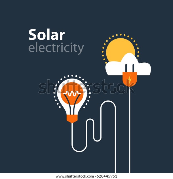 Solar Electrical Services Supply Icons Energy: เวกเตอร์สต็อก (ปลอดค่า ...