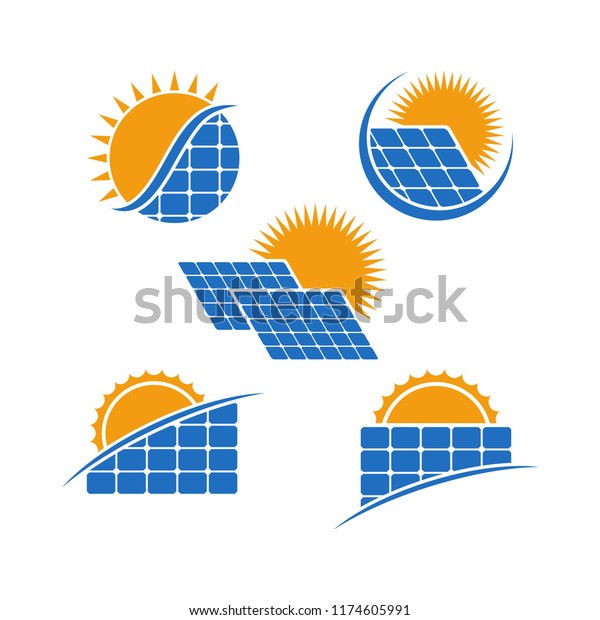 Solar Energy Cell Logo Design Vector Stock Vector (Royalty Free) 1174605991