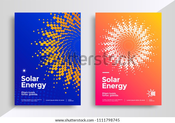 Solar Energy Cover Design Template Eco Stock Vector (Royalty Free ...