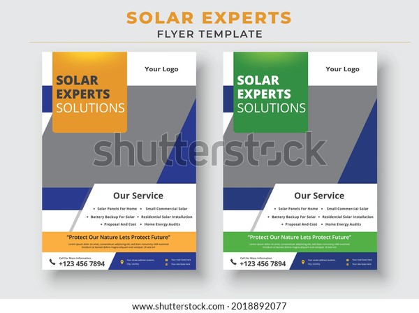 Solar Energy Flyer Templates Solar Experts Stock Vector (Royalty Free ...