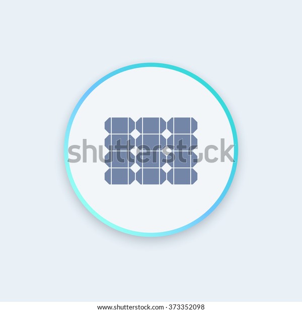 Solar Energy Icon Solar Panel Round Stock Vector (Royalty Free ...