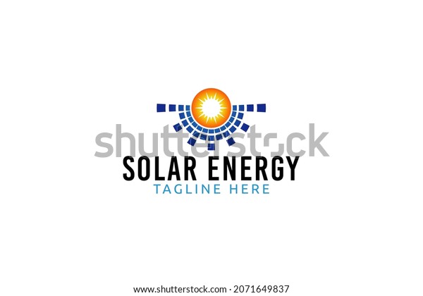 Solar Energy Logo Combination Sun Solar Stock Vector (Royalty Free ...