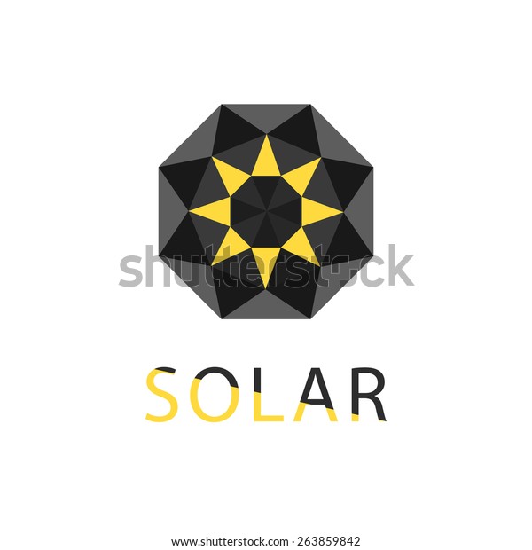 Solar Energy Logo Concept Mockup Modern Stock Vector (Royalty Free ...