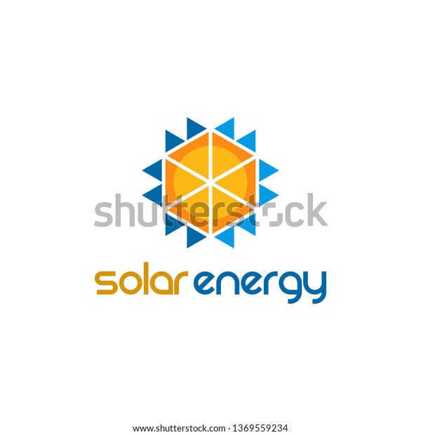 Solar Energy Logo Design Stock Vector (Royalty Free) 1369559234 ...