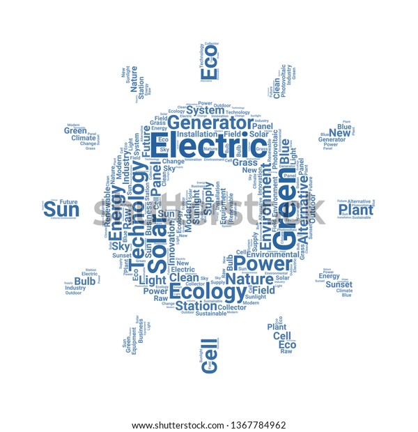 Solar Energy Word Cloud Tag Cloud Stock Vector (Royalty Free ...