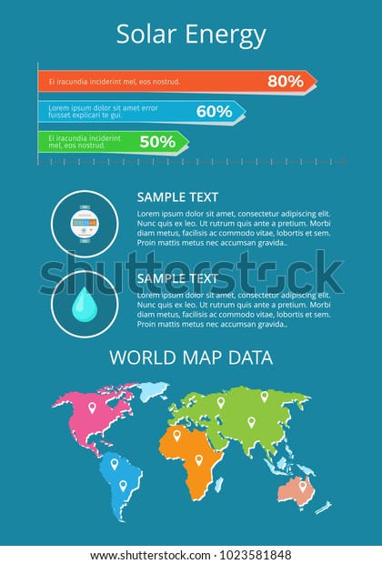 Solar Energy World Map Data Text Stock Vector (Royalty Free) 1023581848 ...